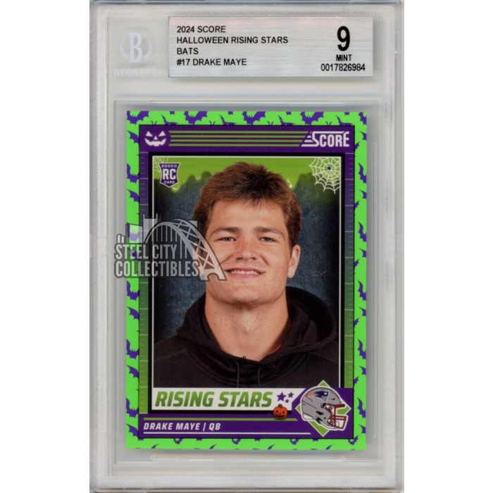 Drake Maye 2024 Panini Score-A-Treat Bats Rookie Card #17 BGS 9 | Steel ...
