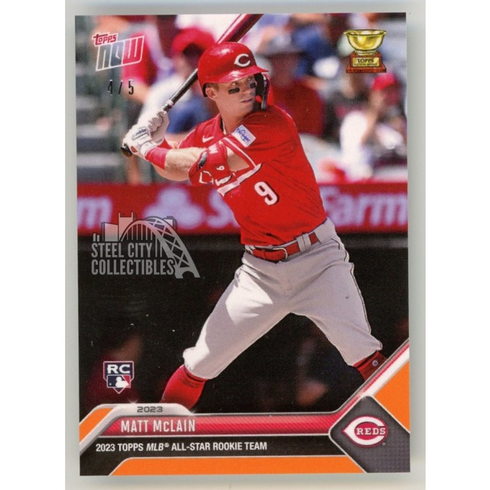Matt Mclain 2023 Topps Now Orange Rookie Card RC 4/5 #RC-10 | Steel ...
