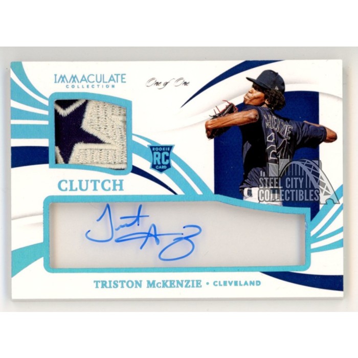 Triston McKenzie 2021 Panini Immaculate Autograph Rookie Patch Card #CCR-TM 1/1 | Steel City ...