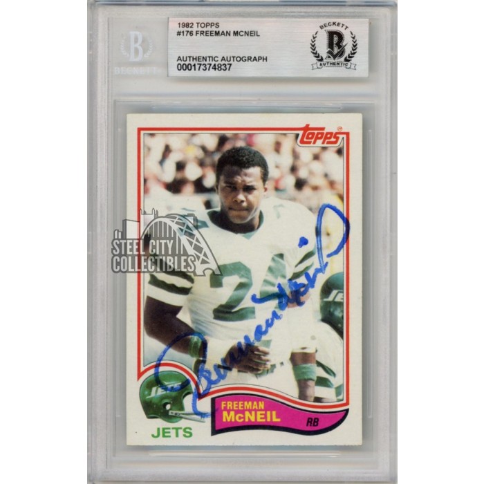 Freeman McNeil 1982 Topps Autograph Card #176 BAS | Steel City Collectibles