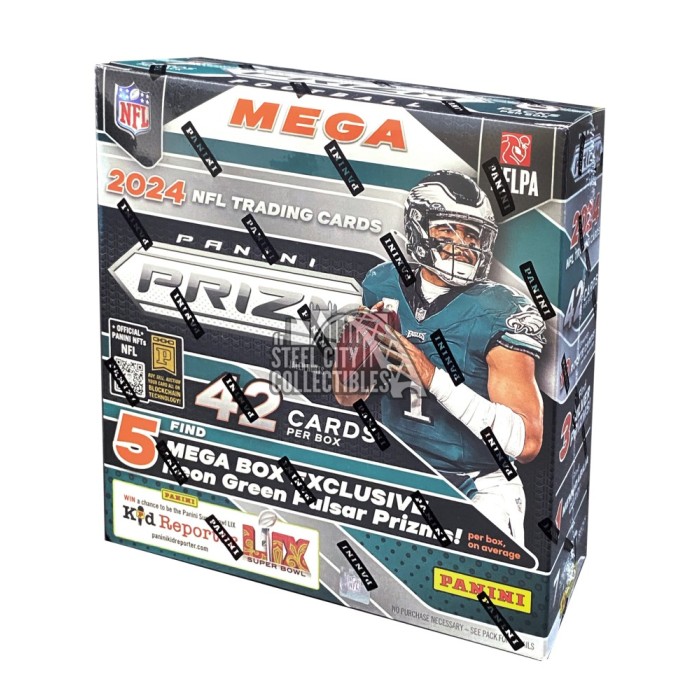 2024 Panini Prizm Football Mega Box (Neon Green Pulsar Prizms) | Steel ...