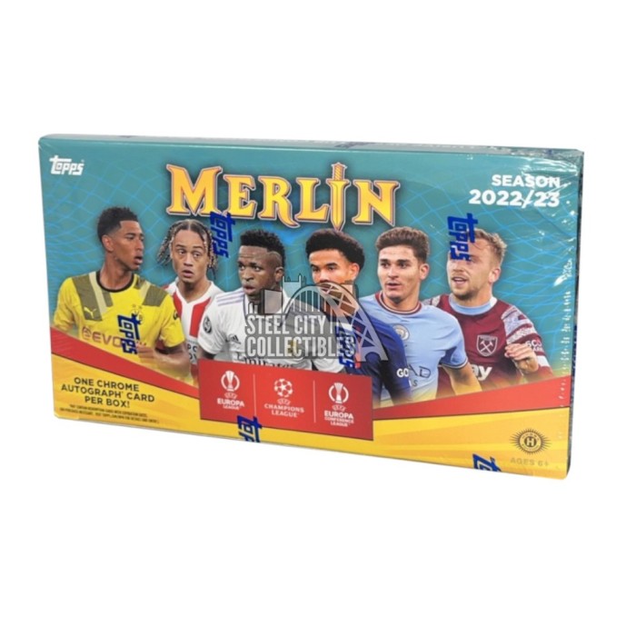 2022-23 Topps UEFA Club Competitions Merlin Chrome Soccer Hobby Box ...
