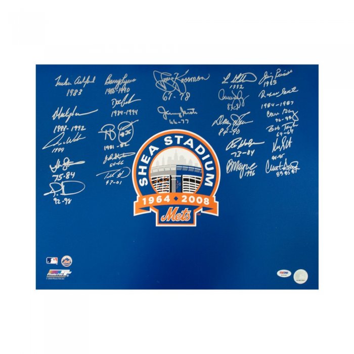 New York Mets Greats Autographed 16x20 Photo (23 Signatures) - PSA/DNA ...