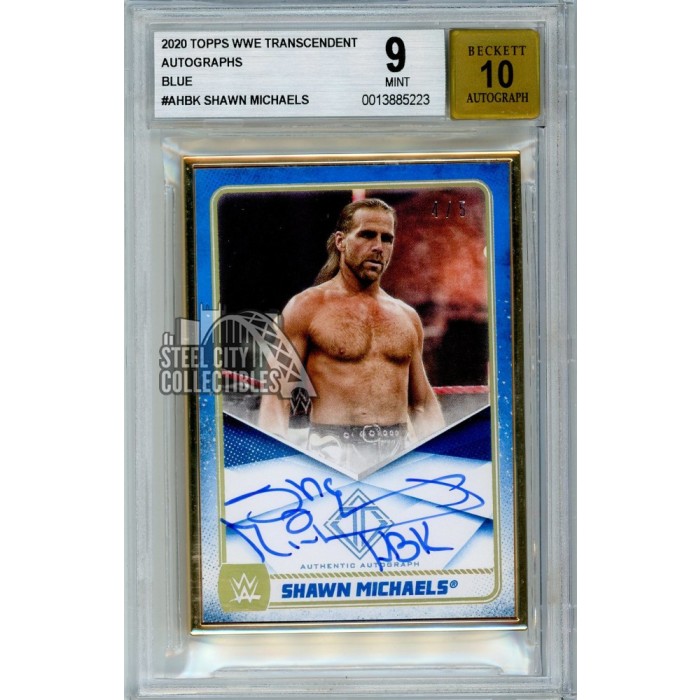 Shawn Michaels 2020 Topps Transcendent WWE Blue Autograph Card 4/5 BGS ...