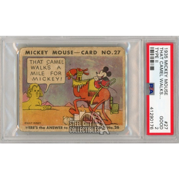 Mickey Mouse 1935 Walt Disney Type II That Camel Walks... Card #27 PSA ...