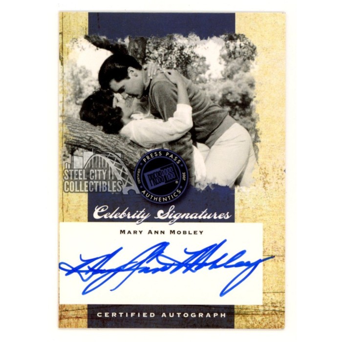Mary Ann Mobley 2007 Press Pass Authentics Elvis Lives Celebrity ...