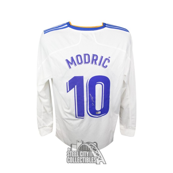 Luka Modric Autographed Real Madrid Adidas Soccer Jersey - BAS (Long ...