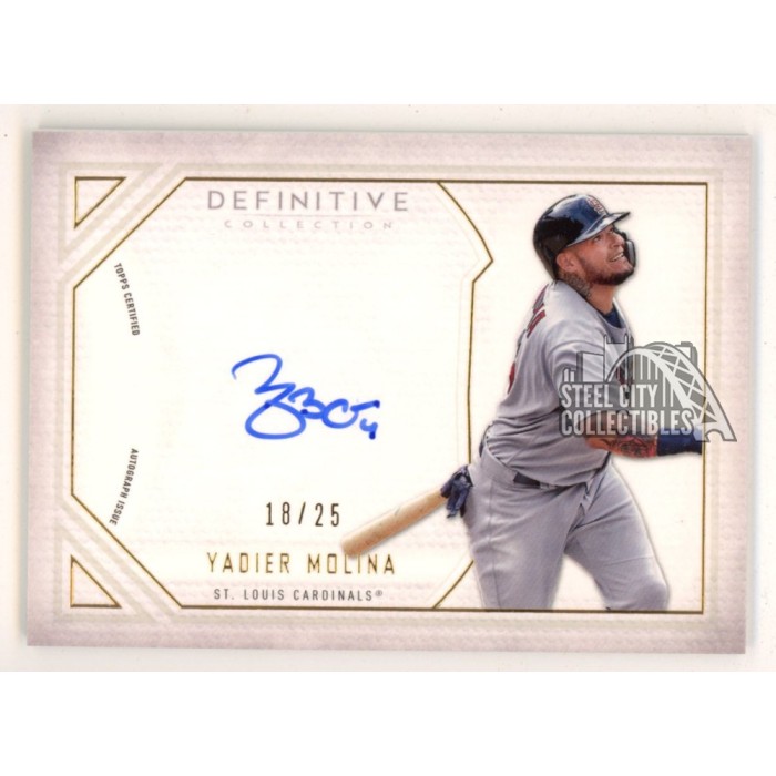 Yadier Molina 2019 Topps Definitive Autograph Card #DCA-YM 18/25 ...