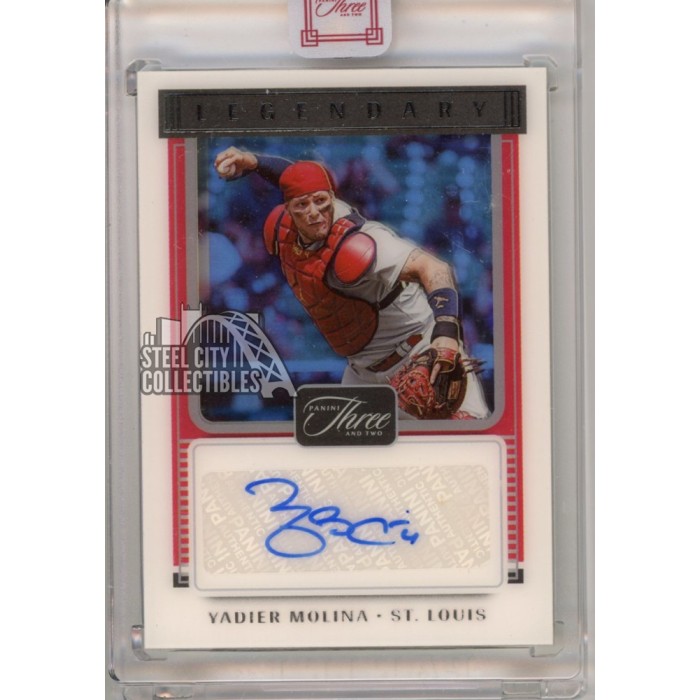 Yadier Molina 2022 Panini Three & Two Legendary Autograph Card #LS-YM ...
