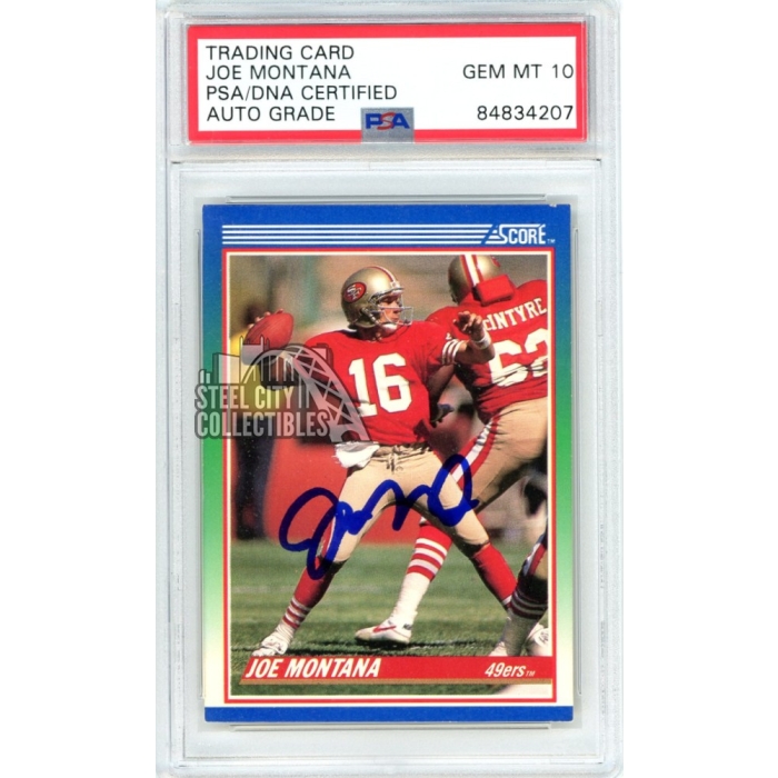 Joe Montana 1990 Score Autograph Card #1 PSA/DNA 10 | Steel City ...