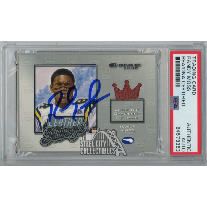 Randy Moss 2002 Donruss Leather Kings Autograph Football Card #LK16 ...