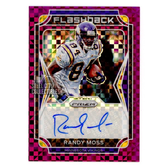 Randy Moss 2021 Panini Prizm Purple Flashback Autograph Card #FA-RM 02/ ...