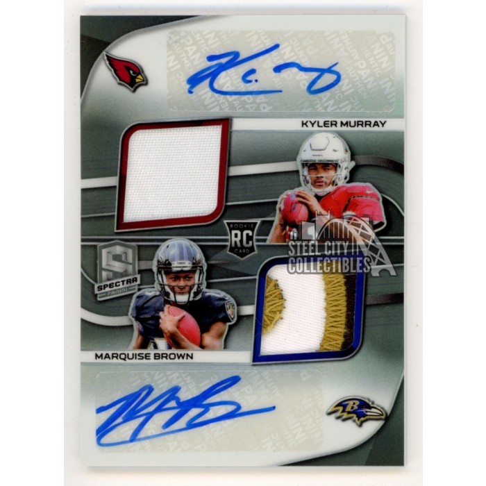 Kyler Murray/Marquise Brown 2019 Panini Spectra Autograph Rookie Patch ...
