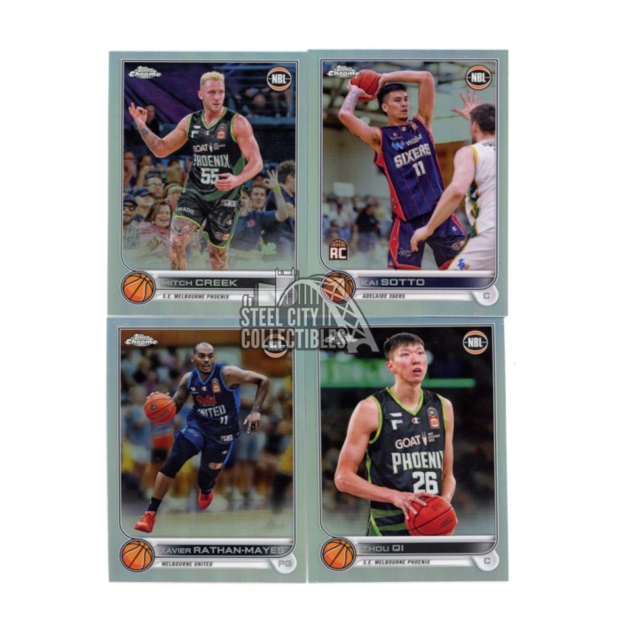 2022-23 Topps Chrome NBL Basketball Refractor 100-Card Set (1-100 ...