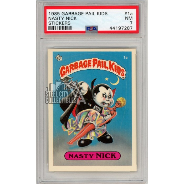 Nasty Nick 1985 Garbage Pail Kids Sticker Card #1a PSA 7 | Steel City ...