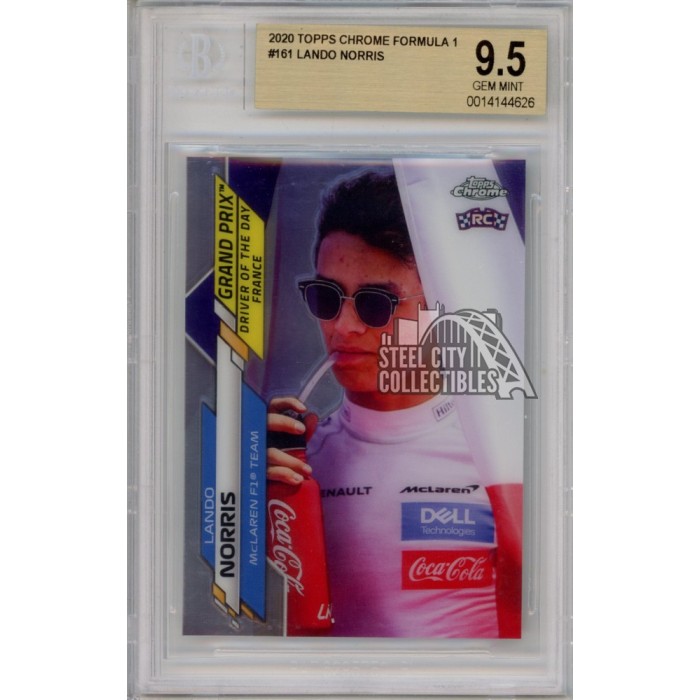 Lando Norris 2020 Topps Chrome Formula 1 Rookie Card #161 BGS 9.5 Gem ...