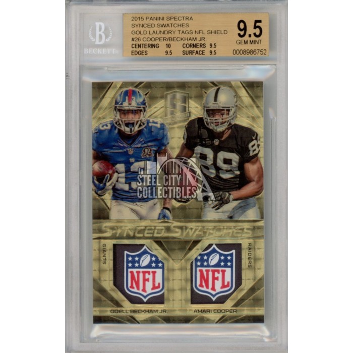 Odell Beckham/Amari Cooper 2015 Panini Spectra Gold Vinyl Dual Patch ...