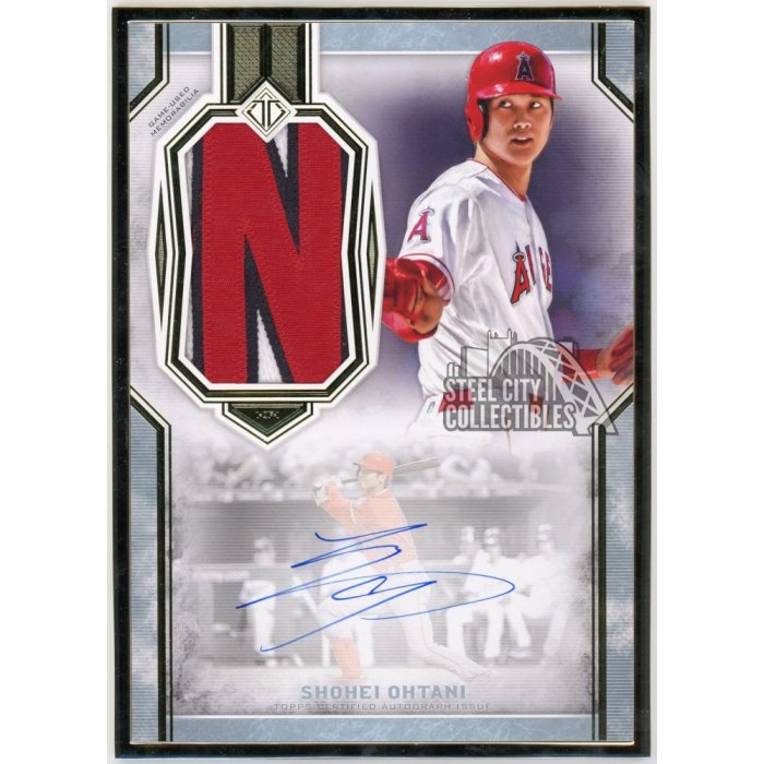 Shohei Ohtani 2019 Topps Transcendent Oversized Letter Patch Autograph ...