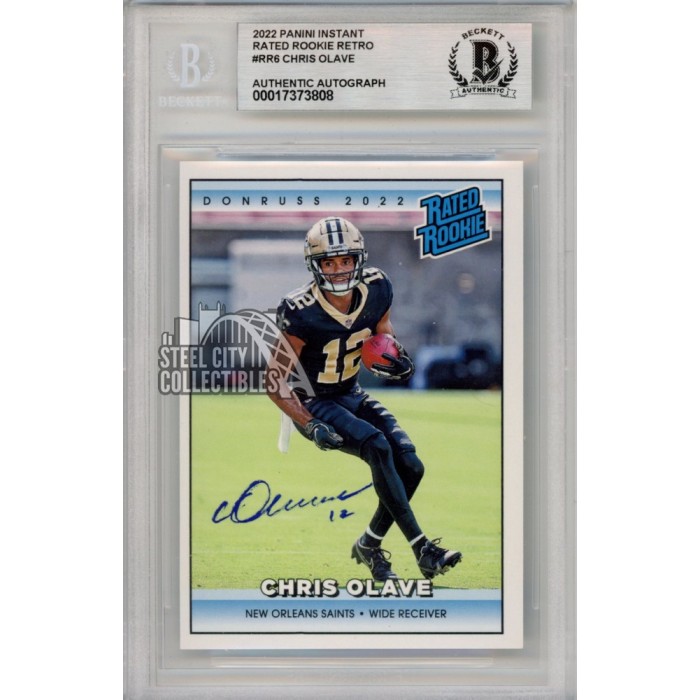 Chris Olave 2022 Panini Instant Retro Autograph Rookie Card #RR6 BAS ...