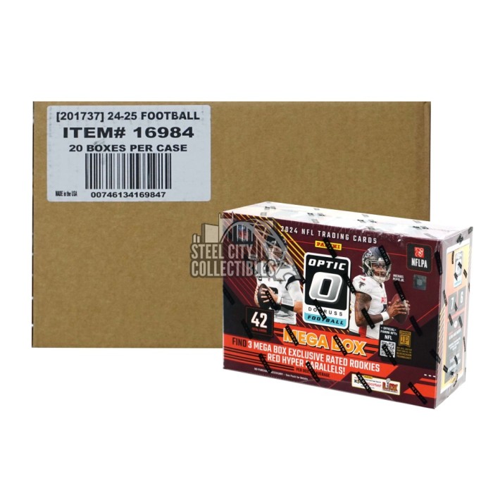 2024 Panini Donruss Optic Football Hobby Mega 20-Box Case | Steel City ...