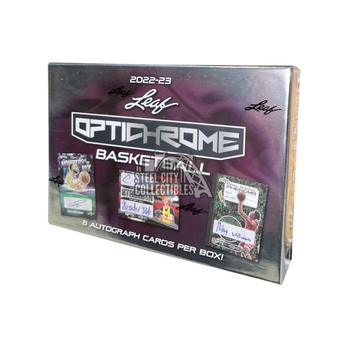 2022-23 Leaf Optichrome Basketball Hobby Box | Steel City Collectibles