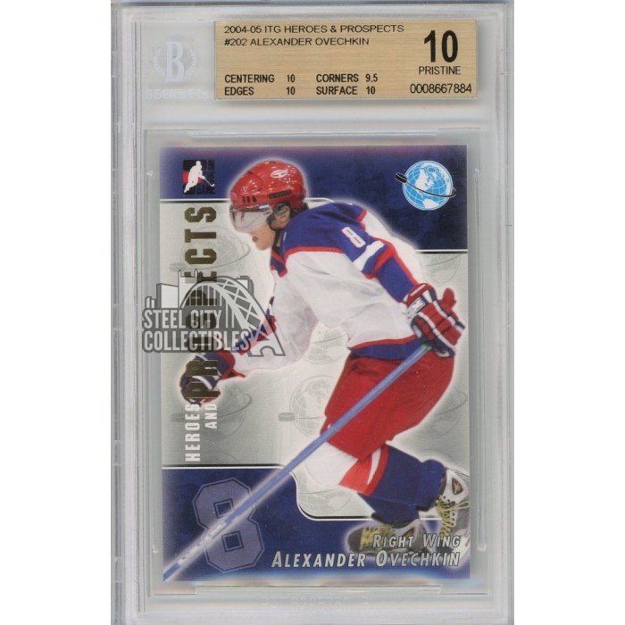Alexander Ovechkin 2004-05 ITG Heroes & Prospects Rookie Card #202 BGS ...
