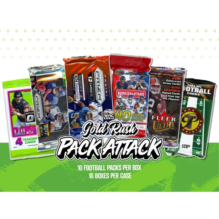 2025 Gold Rush Pack Attack Football Box | Steel City Collectibles