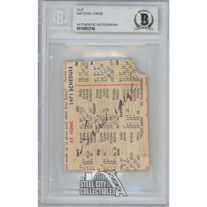 Satchel Paige Cut Autograph BAS Authentic | Steel City Collectibles