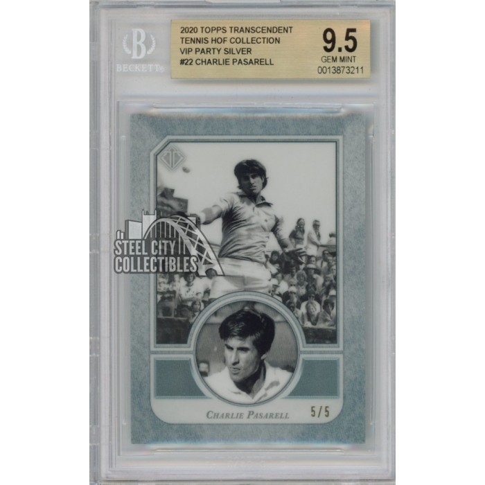 Charlie Pasarell 2020 Topps Transcendent VIP Silver Card #22 5/5 BGS 9. ...