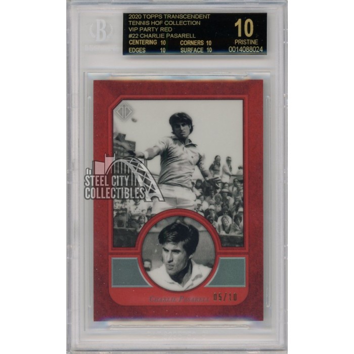Charlie Pasarell 2020 Topps Transcendent Tennis VIP Red Card #22 05/10 ...
