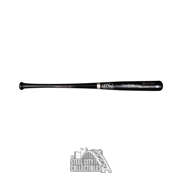 Carlos Pena Autographed Rawlings Black Baseball Bat - BAS COA | Steel ...