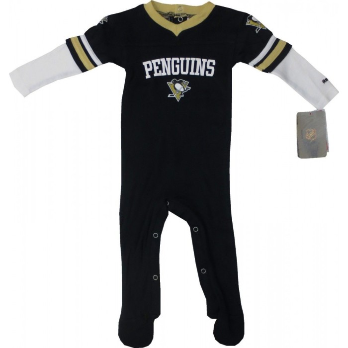 Pittsburgh Penguins Reebok NHL Baby Black Sleeper Bodysuit | Steel City ...