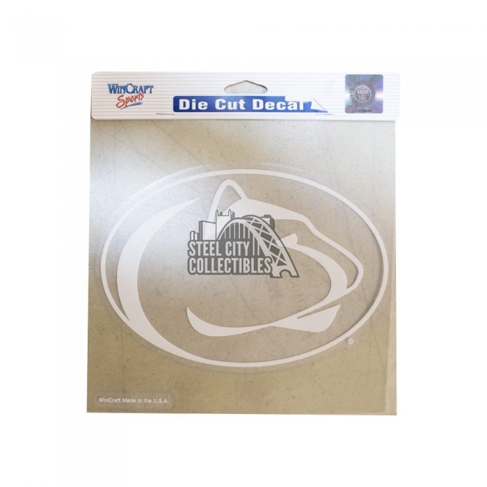 Penn State White Logo Perfect Decal 8x8 | Steel City Collectibles