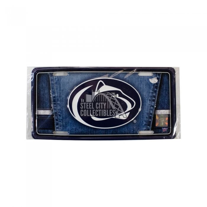 Penn State Metal Jeans Front License Plate | Steel City Collectibles