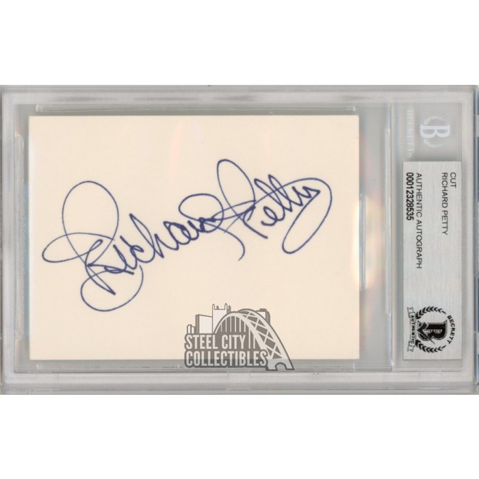 Richard Petty Cut Autograph Card BAS | Steel City Collectibles