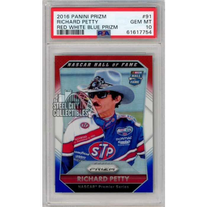 Richard Petty 2016 Panini Prizm Red White Blue Card #91 PSA 10 Gem Mint ...