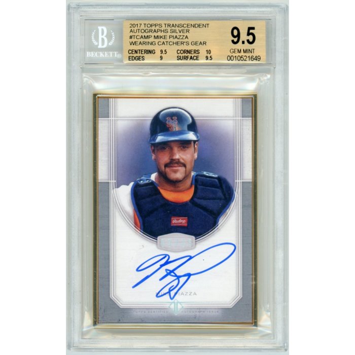Mike Piazza 2017 Topps Transcendent Framed Silver Autograph 03/15 - BGS ...