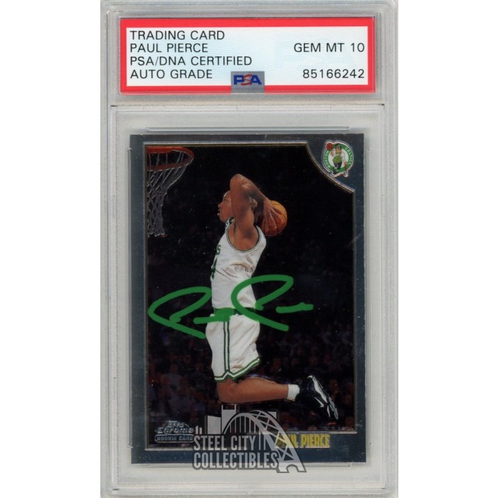 Paul Pierce 1998-99 Topps Chrome Autograph Rookie Card #135 PSA/DNA 10 ...