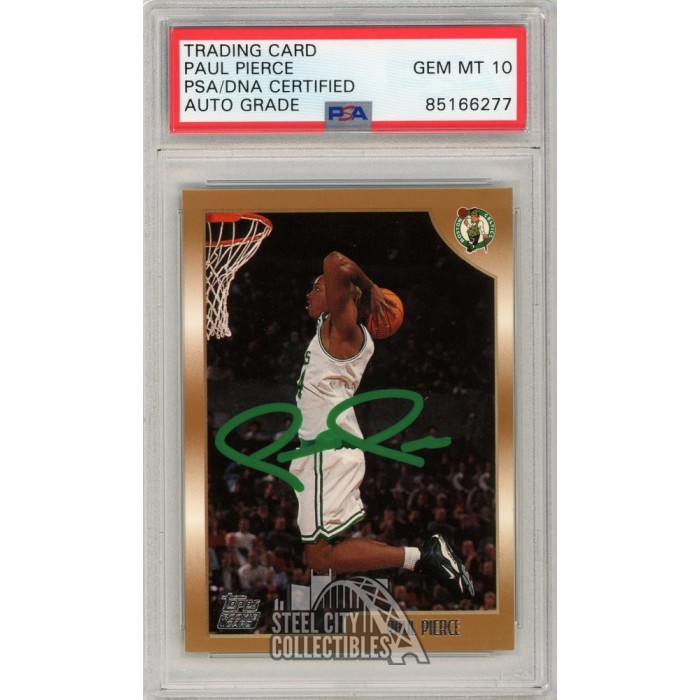 Paul Pierce 1998-99 Topps Autograph Rookie Card #135 PSA/DNA 10 (Green ...