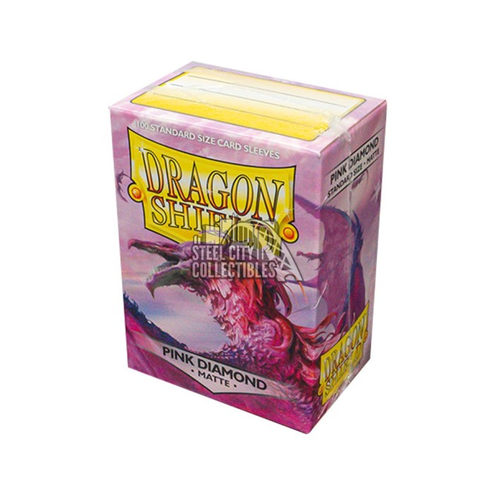 Dragon Shield Matte Pink Diamond Sleeves 100ct Box | Steel City ...