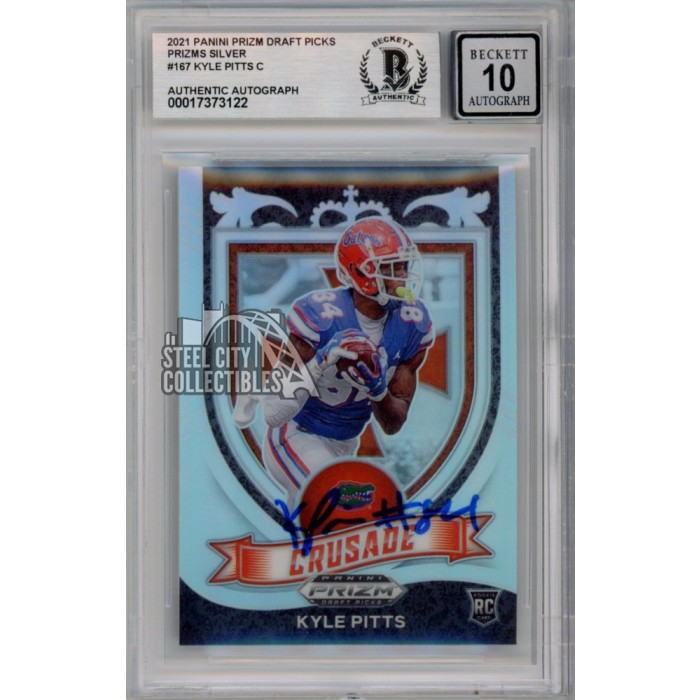 Kyle Pitts 2021 Panini Prizm Draft Crusade Silver Autograph Rookie Card ...