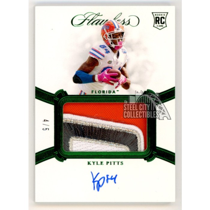 Kyle Pitts 2021 Panini Flawless Collegiate Emerald Autograph Rookie ...