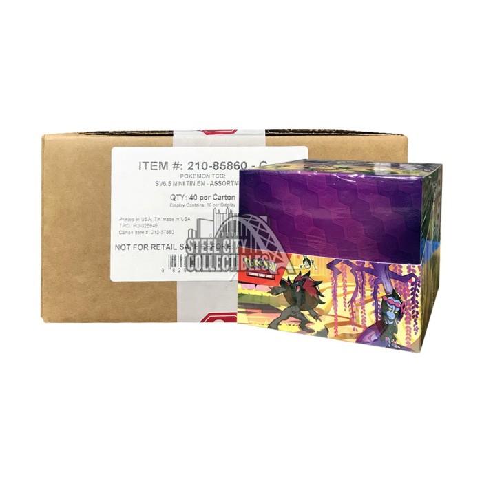 Pokemon Scarlet & Violet Shrouded Fable Mini Tin Display 4-Box Case ...
