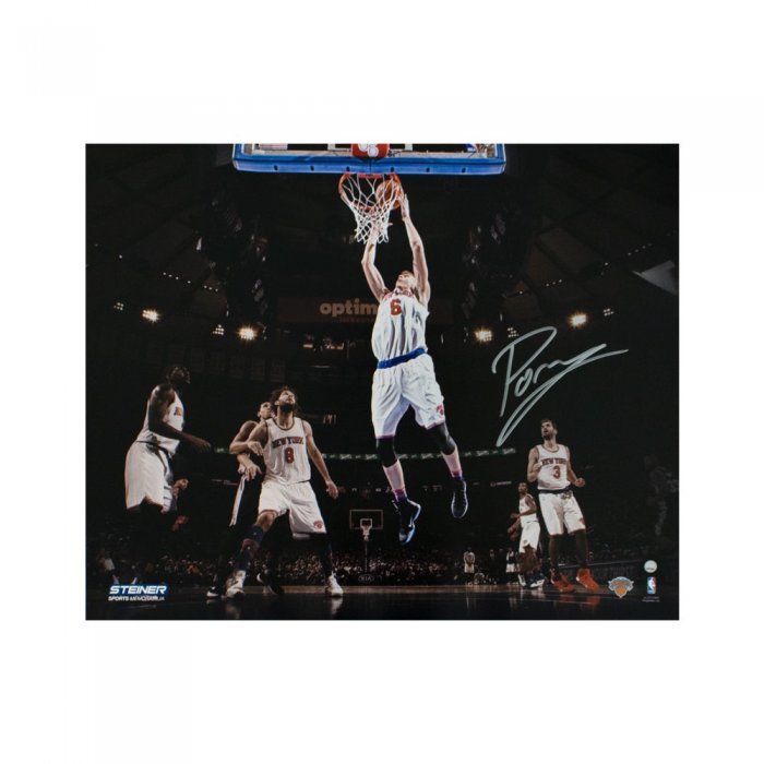 Kristaps Porzingis Autographed New York Knicks 16x20 Photo - Steiner ...