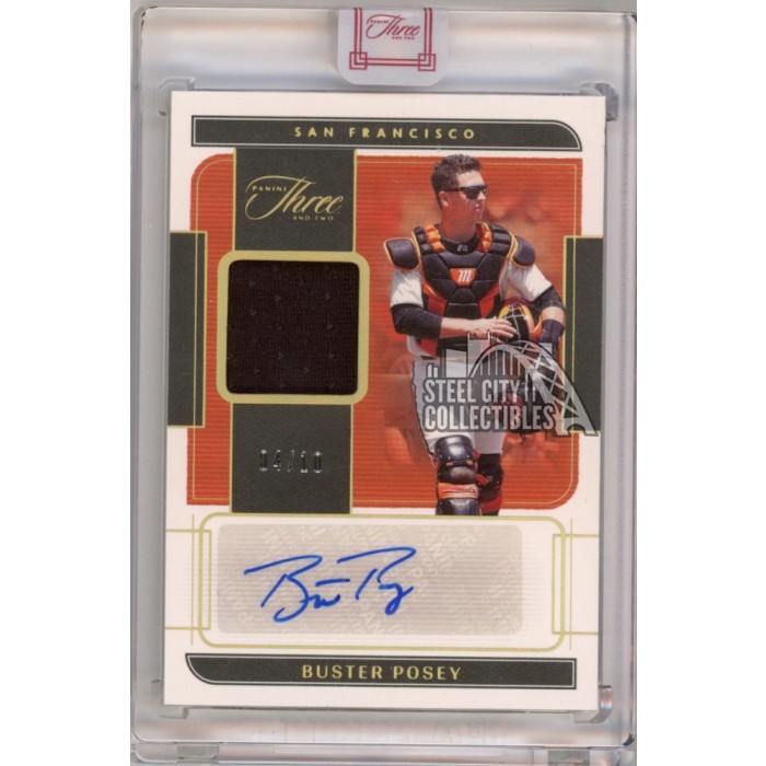 Buster Posey 2022 Panini Three & Two Autograph Jersey Card #AJ-BU 04/10 ...