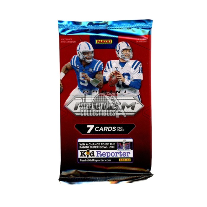 2023 Panini Prizm Football Hobby Mega Pack (Purple Pulsar Prizms ...