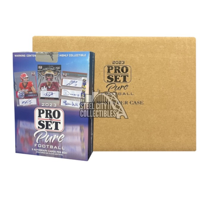 2023 Pro Set Pure Football Hobby 10-Box Case | Steel City Collectibles