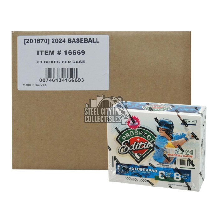 2024 Panini Prospect Edition Baseball Hobby 20-Box Case | Steel City ...