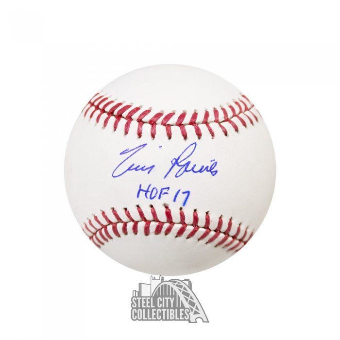 Tim Raines HOF 17 Autographed Official MLB Baseball - BAS COA | Steel ...