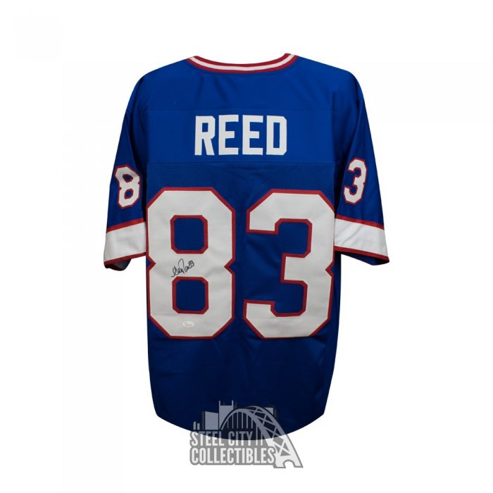 Andre Reed Autographed Buffalo Custom Blue Football Jersey - JSA COA ...